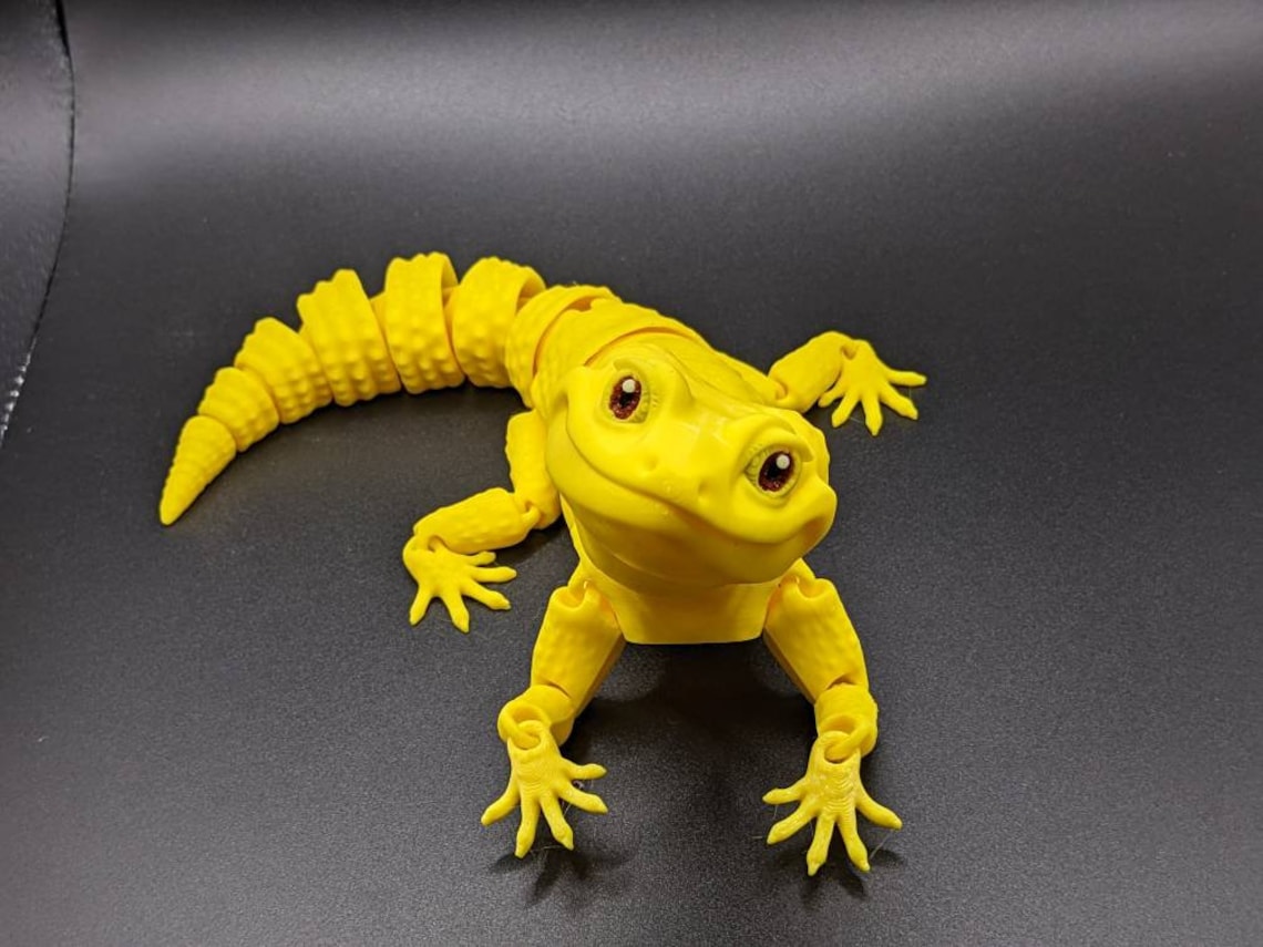 Leopard Gecko 3D Printed Articulated Desktop Pet by Matmire - Etsy