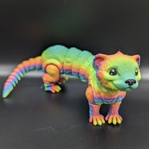 Cute 3D Printed Ferret Fidget - Desktop Fidget Pet, Sensory Toy, ADHD ...