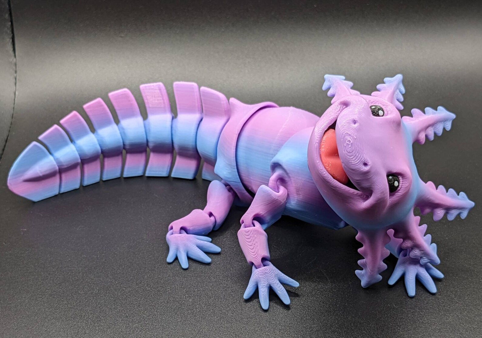 Adorable Articulated Axolotl 3D Printed Articulated Desktop Pet Fidget ...