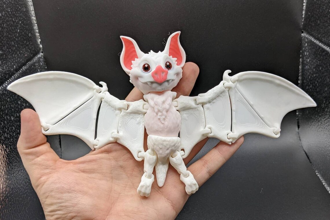 Flappy Bat - 3D Printed Articulated Desktop Pet - Fidget Toy, Sensory ...