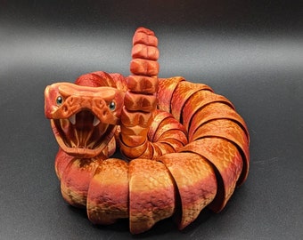 Amazing Articulated Ball Python Snake 3D Printed Articulated Desktop ...