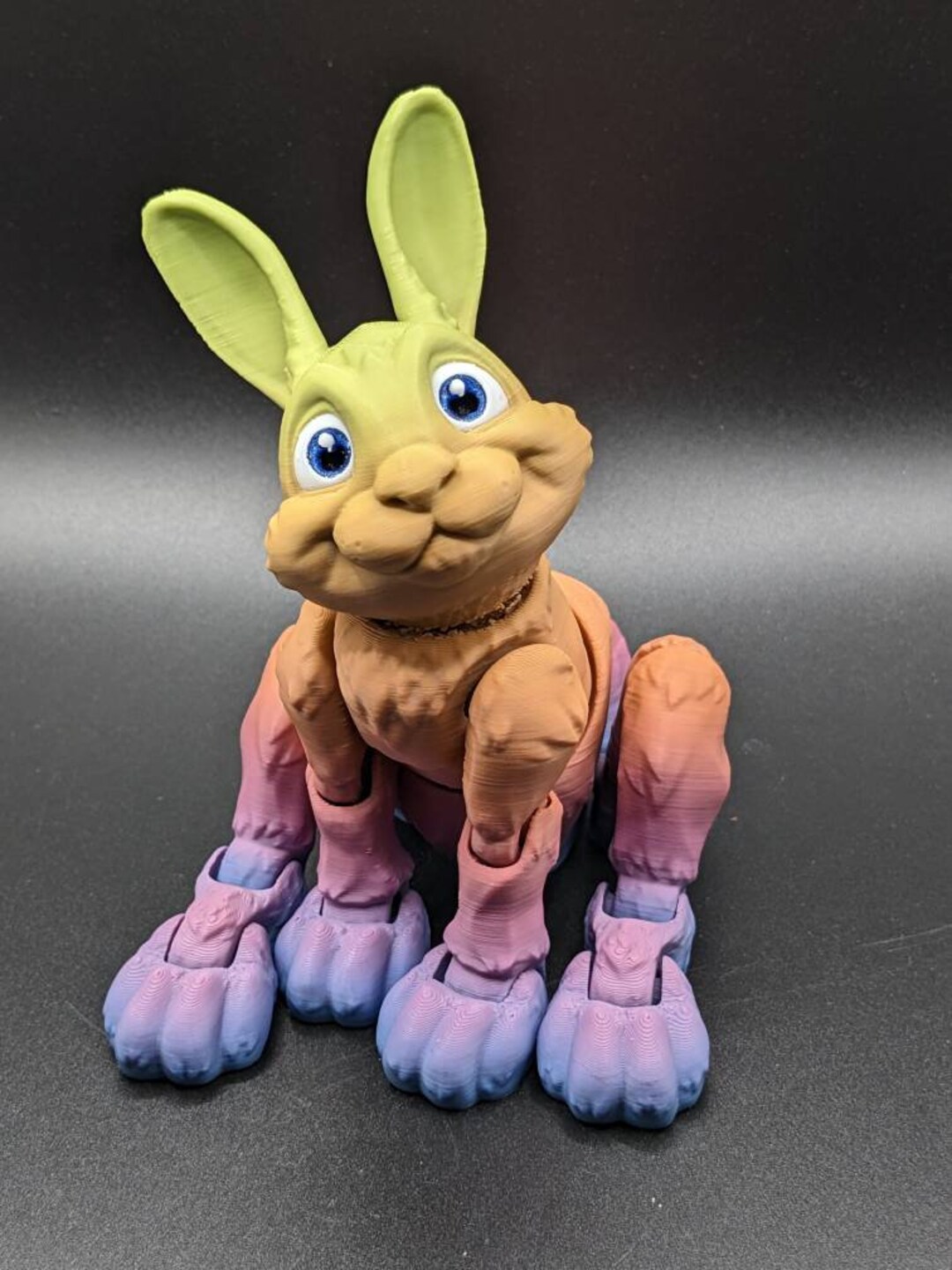 Adorable Articulated Bunny Rabbit 3D Printed Desktop Pet Fidget Toy ...