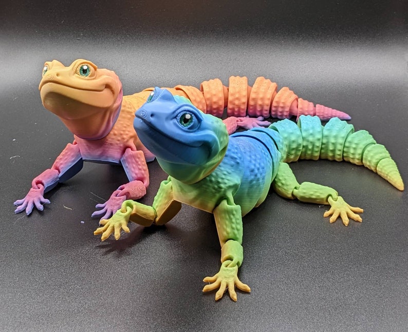 Leopard Gecko 3D Printed Articulated Desktop Pet by Matmire - Etsy