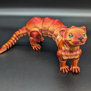 Cute 3D Printed Ferret Fidget - Desktop Fidget Pet, Sensory Toy, ADHD ...