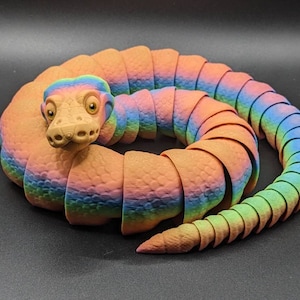 Amazing Articulated Ball Python Snake - 3D Printed Articulated Desktop ...