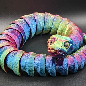 Amazing Articulated Ball Python Snake - 3D Printed Articulated Desktop ...