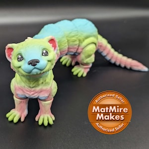 Cute 3D Printed Ferret Fidget - Desktop Fidget Pet, Sensory Toy, ADHD ...