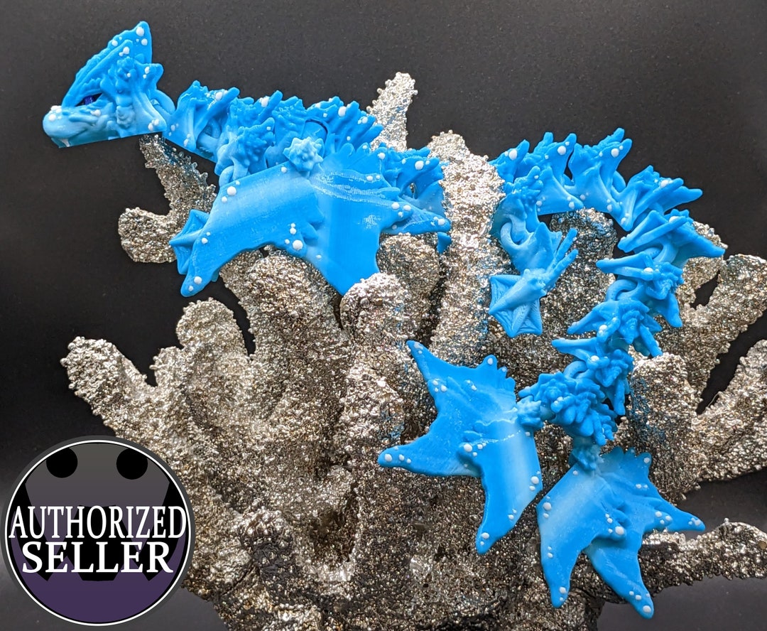 Multicolor Articulating Ocean Dragon - 3D Printed Articulated Desktop ...