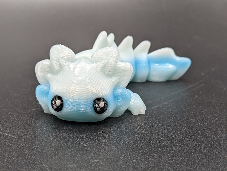 Adorable Articulated Axolotl Baby 3D Printed Desktop Pet - Etsy