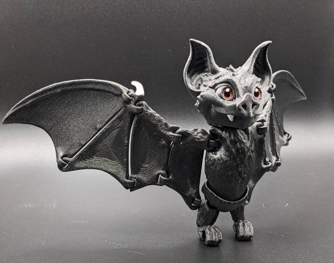 Flappy Bat - 3D Printed Articulated Desktop Pet - Fidget Toy, Sensory ...