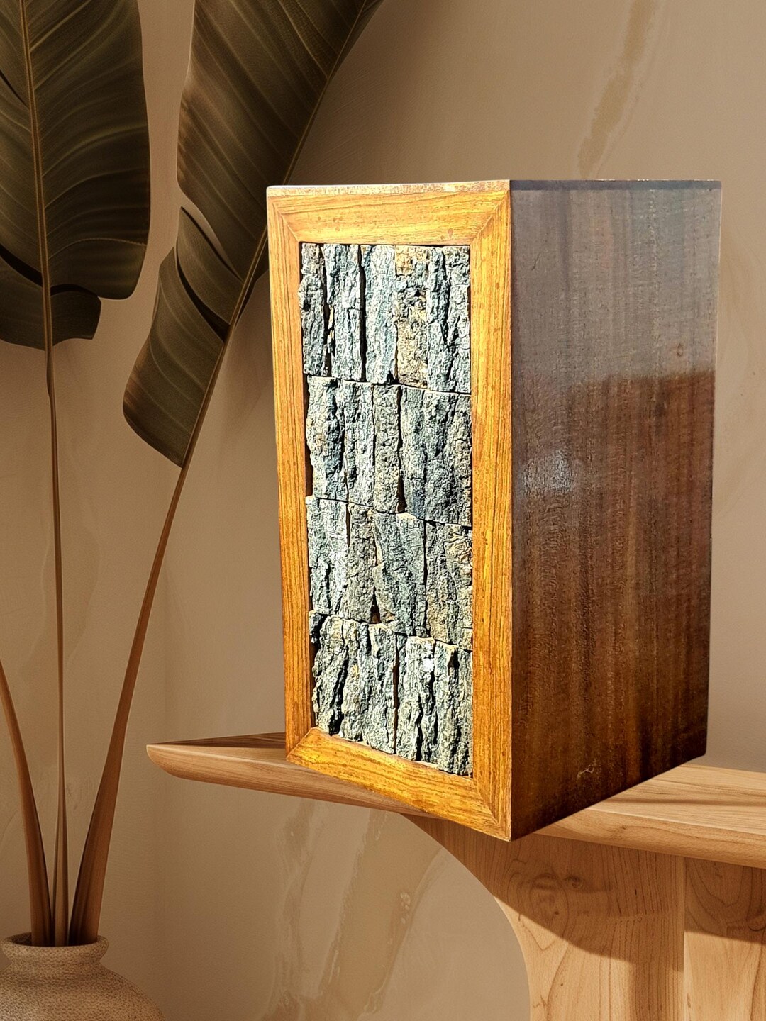 Rosewood Bark Urns for Human Ashes, Adult Man Women Cremation Urns, Adult Ashes Handmade and ...