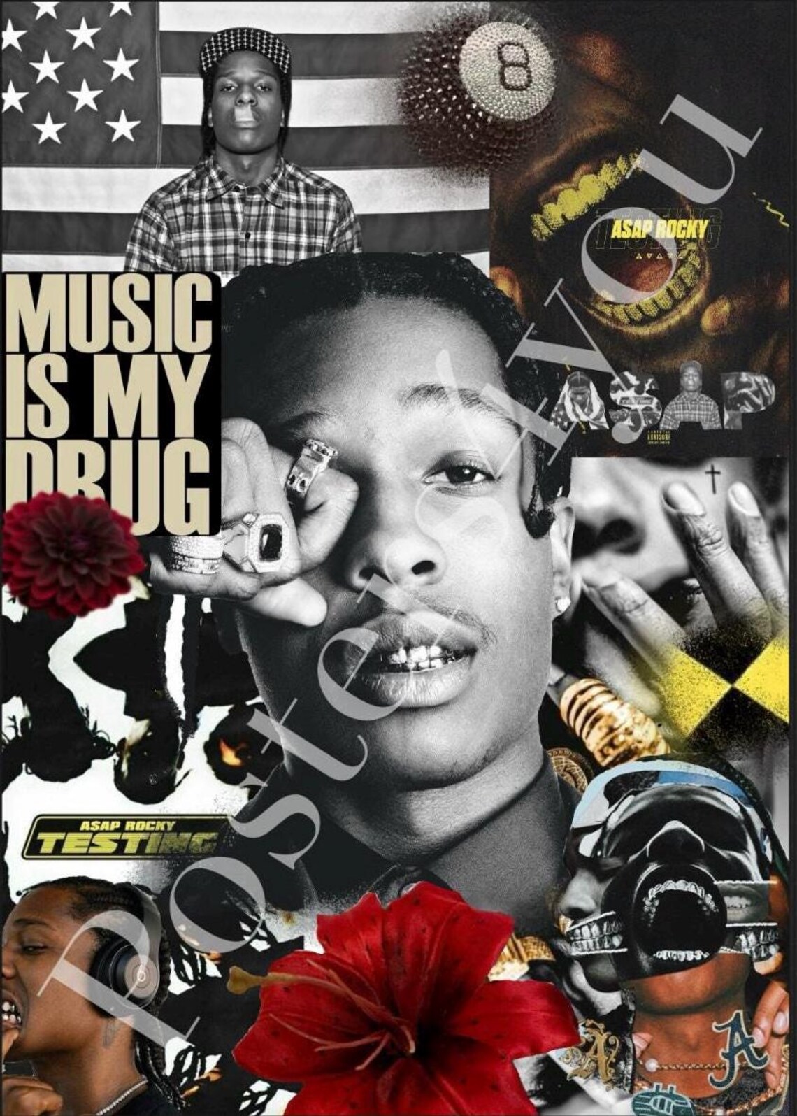Asap Rocky Digital Poster Download - Etsy