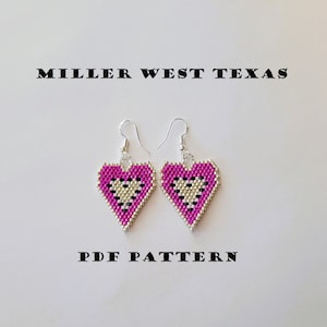 Valentine Triple Heart Earrings Brick Stitch Pattern - Etsy