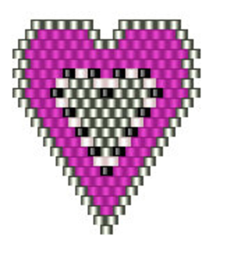 Valentine Triple Heart Earrings Brick Stitch Pattern - Etsy