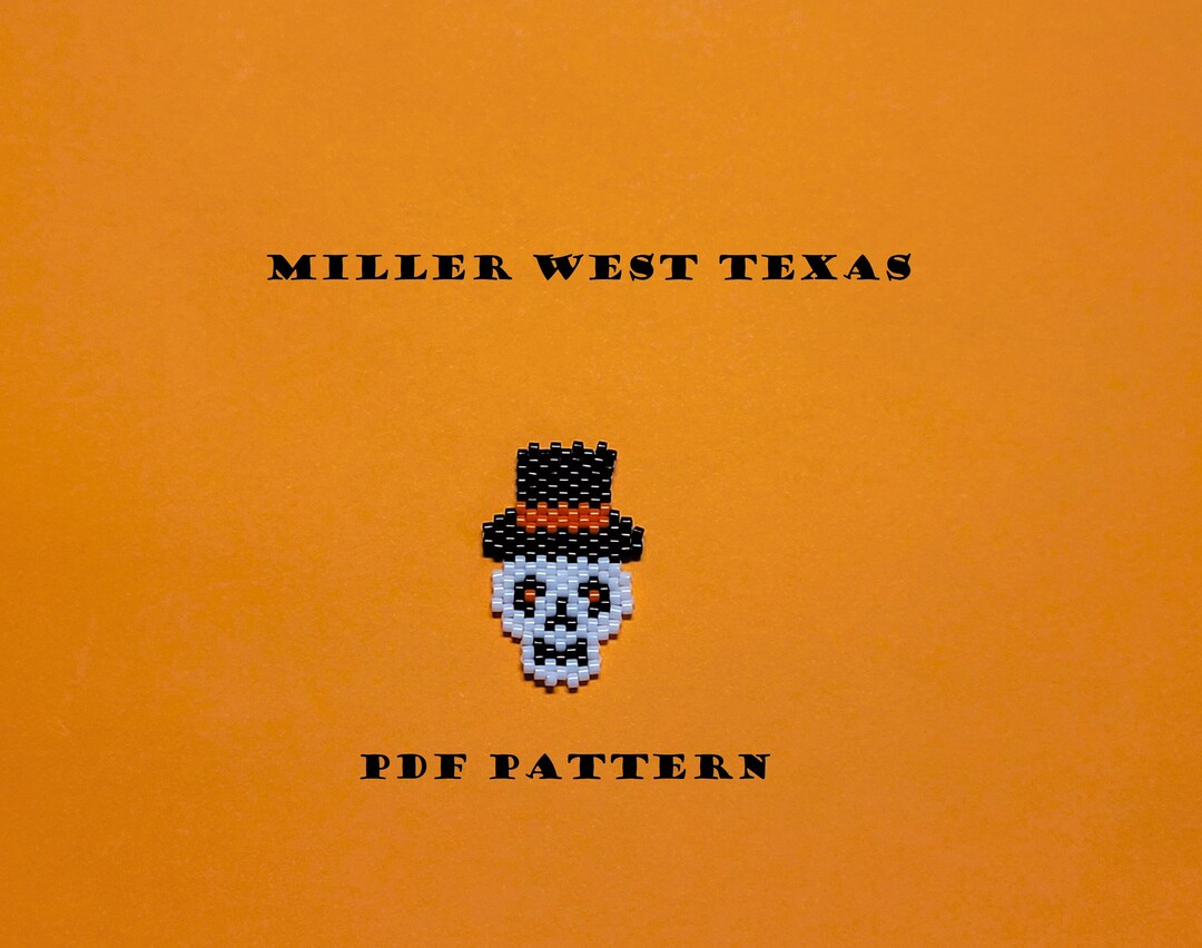 Halloween Skeleton Brick Stitch Pattern - Etsy