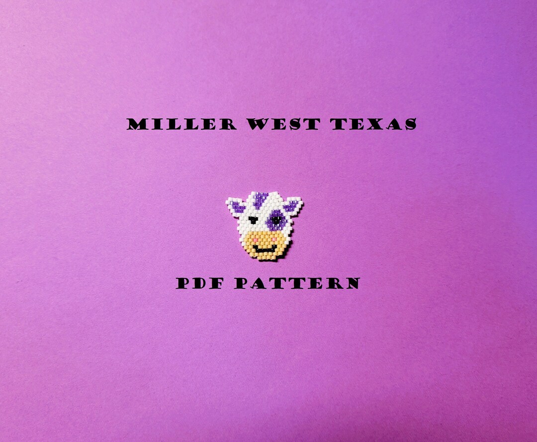 Purple Cow Brick Stitch Pattern - Etsy