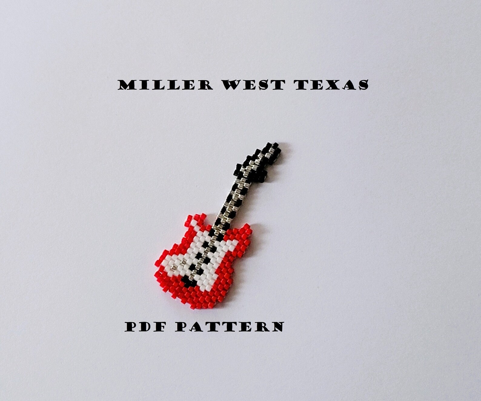 Electric Guitar Brick Stitch Pattern - Etsy