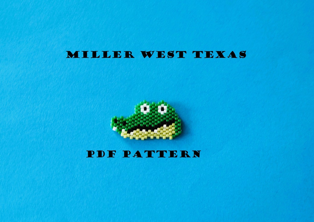 Alligator Face Brick Stitch Pattern - Etsy