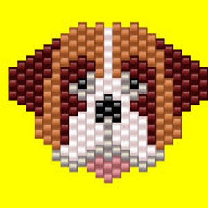 St. Bernard Dog Brick Stitch Pattern - Etsy