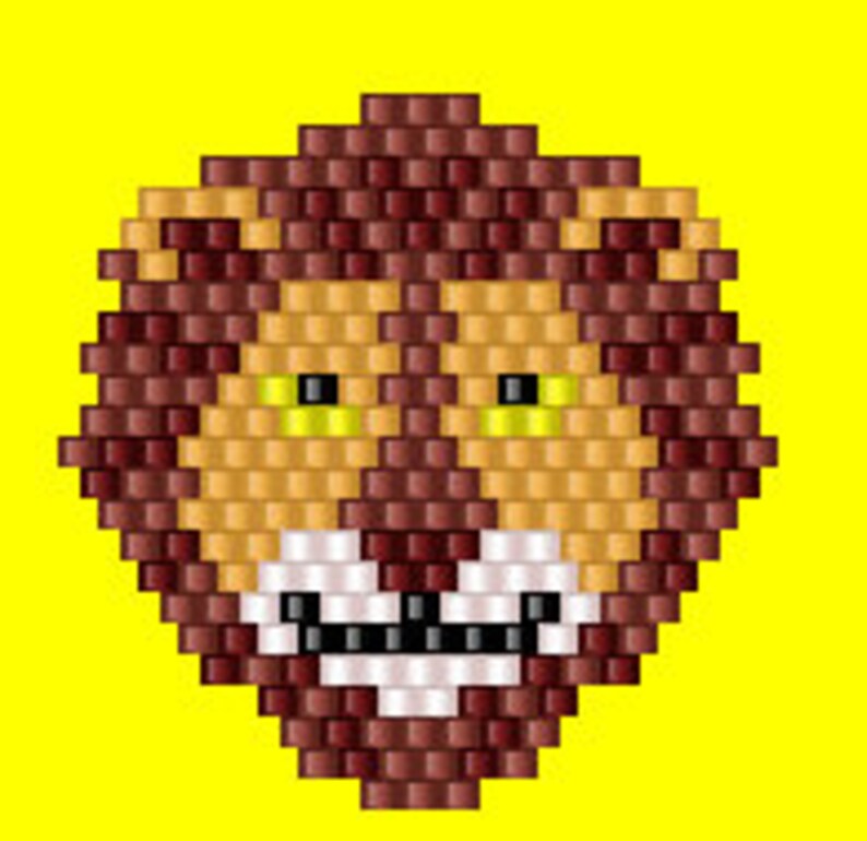 Lion Brick Stitch Pattern - Etsy