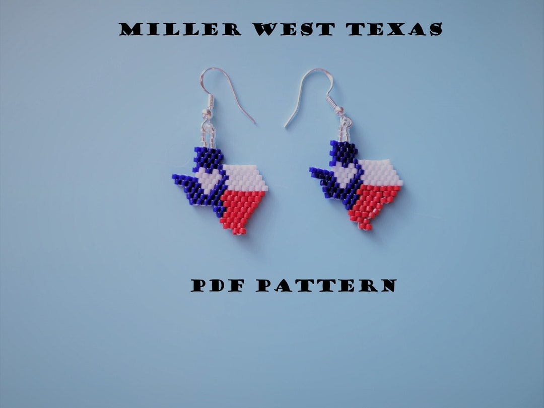 State of Texas With Heart Brick Stitch Pattern - Etsy