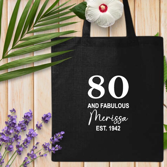 80 & Fabulous Bag 80 and Fabulous Tote Bag 80th Birthday - Etsy