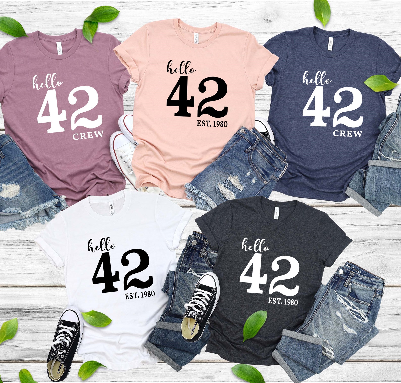 42nd Birthday Shirt for Women, Hello 42 Shirt, 42nd Birthday Gift for ...