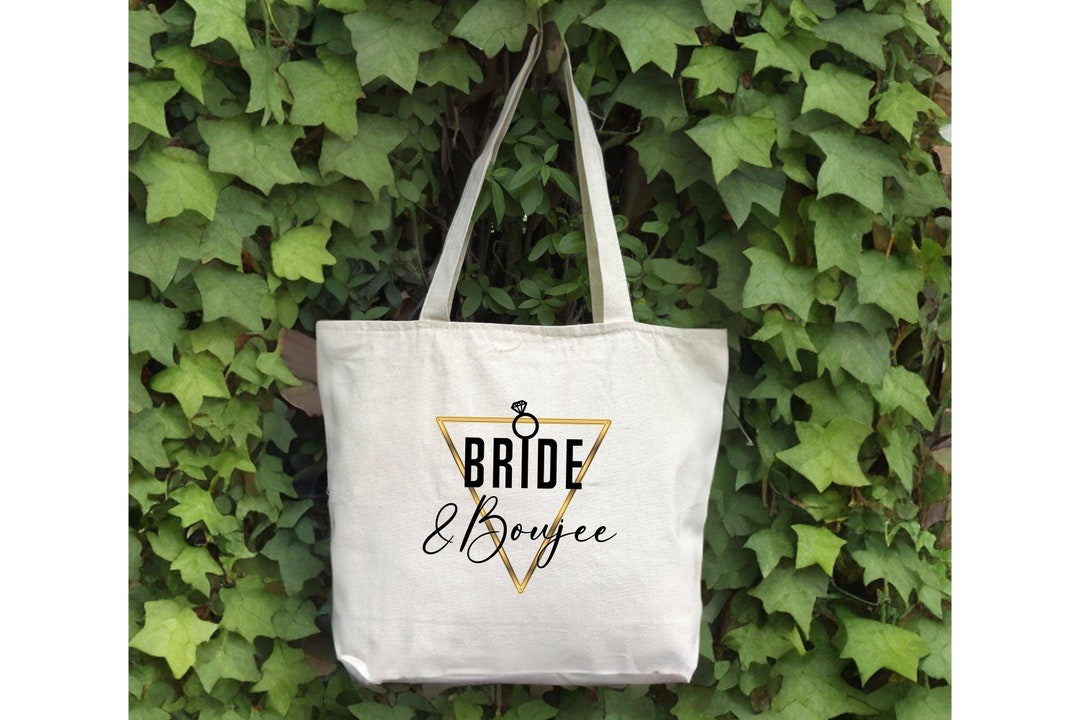 Bride and Boujee Tote Bag, Bachelorette Party Gift, Bridesmaid Favor ...