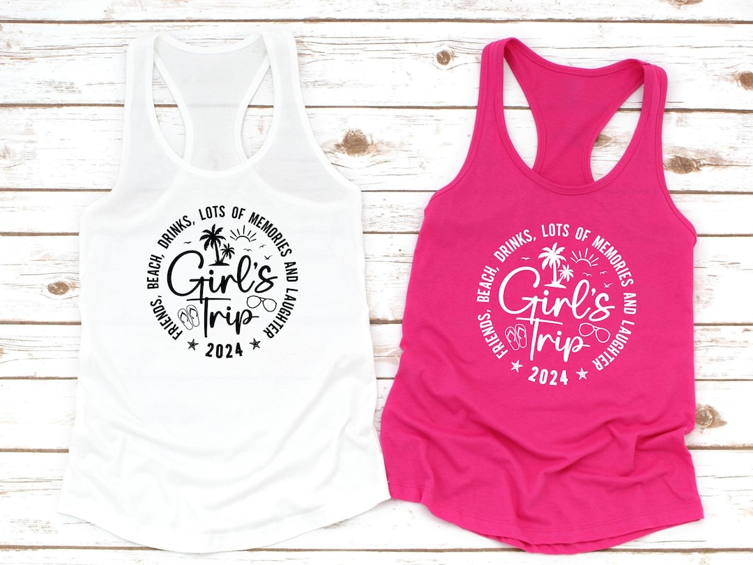 Summer Girls Trip Tank Top, Beach Vacation Tank Top Shirt, Girls ...