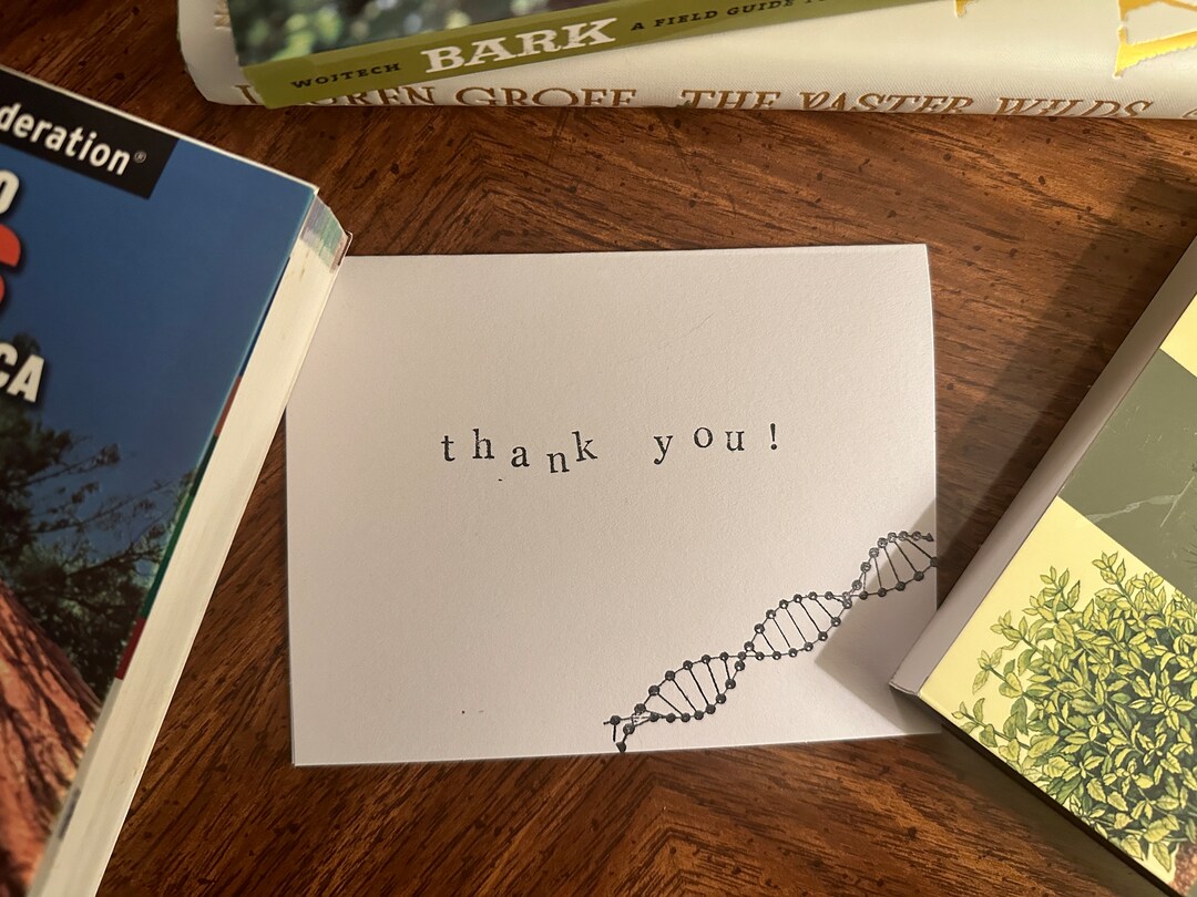 Thank You Card DNA, Bleeding Heart - Etsy