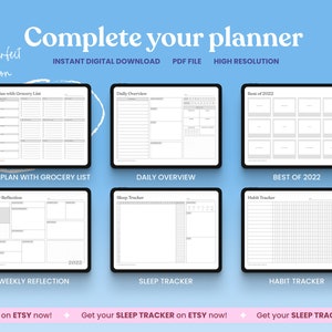 SLEEP TRACKER Digital Planner Digital Bullet Journal Goodnotes ...