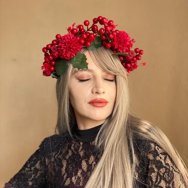 Winter Flower Crown - Etsy