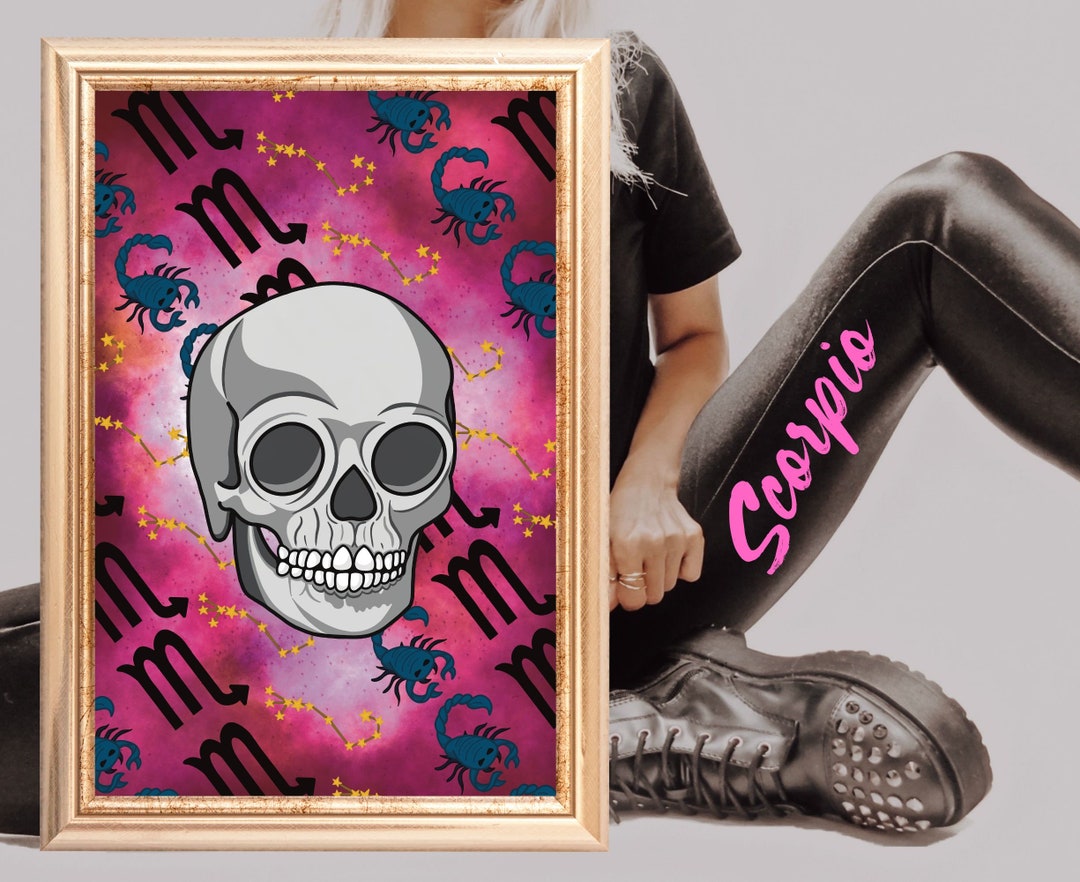 Scorpio Wall Art Instant Download: Spooky Vibes & Vibrant Colours ...