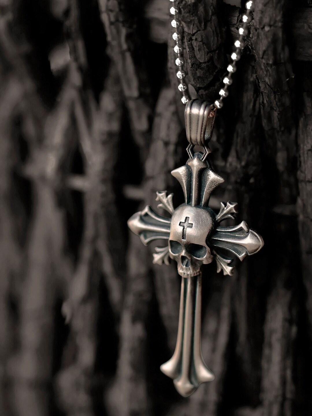 Skull Cross Pendant - Etsy