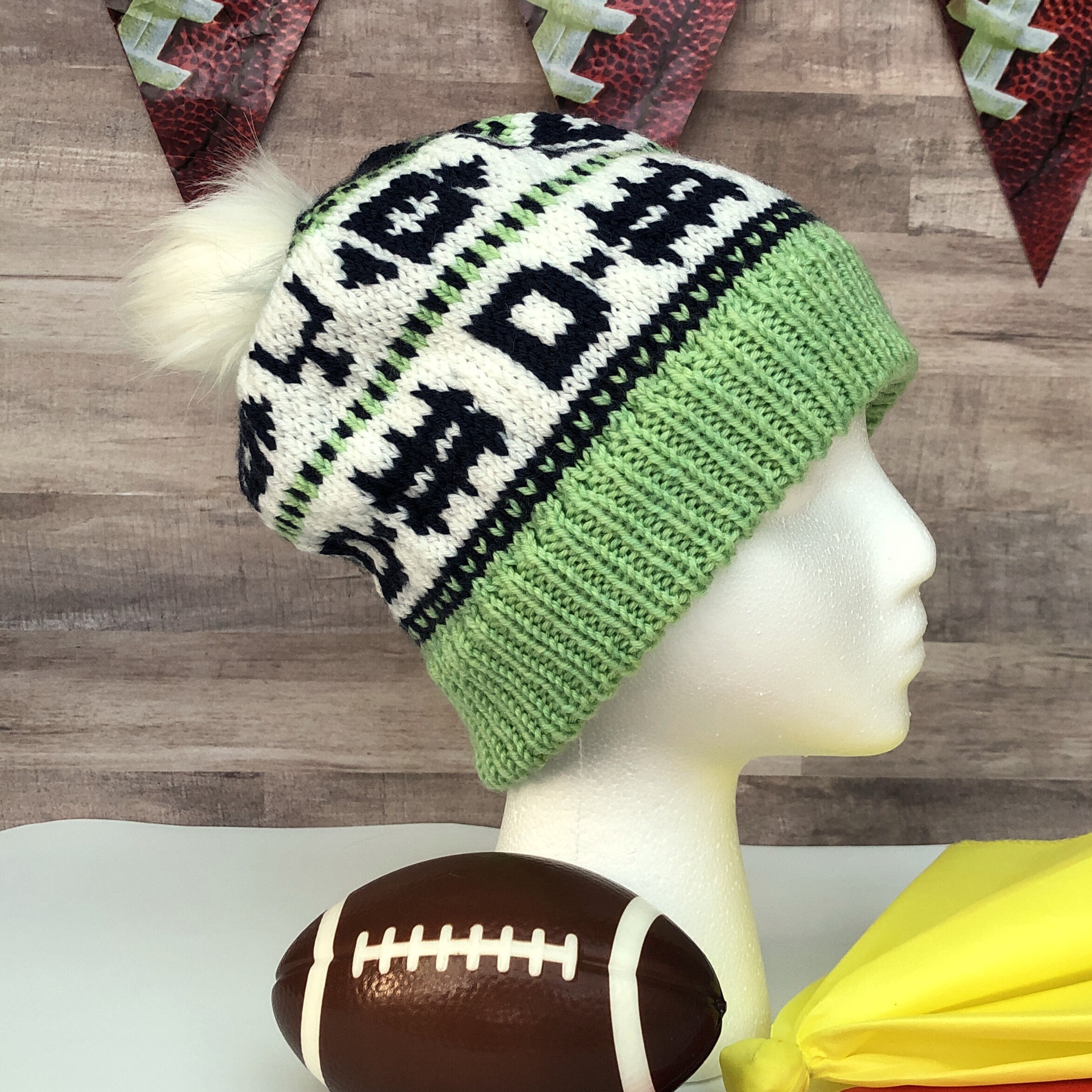 Knitting Pattern PDF Instant Download - Football Superfan Hat - Etsy