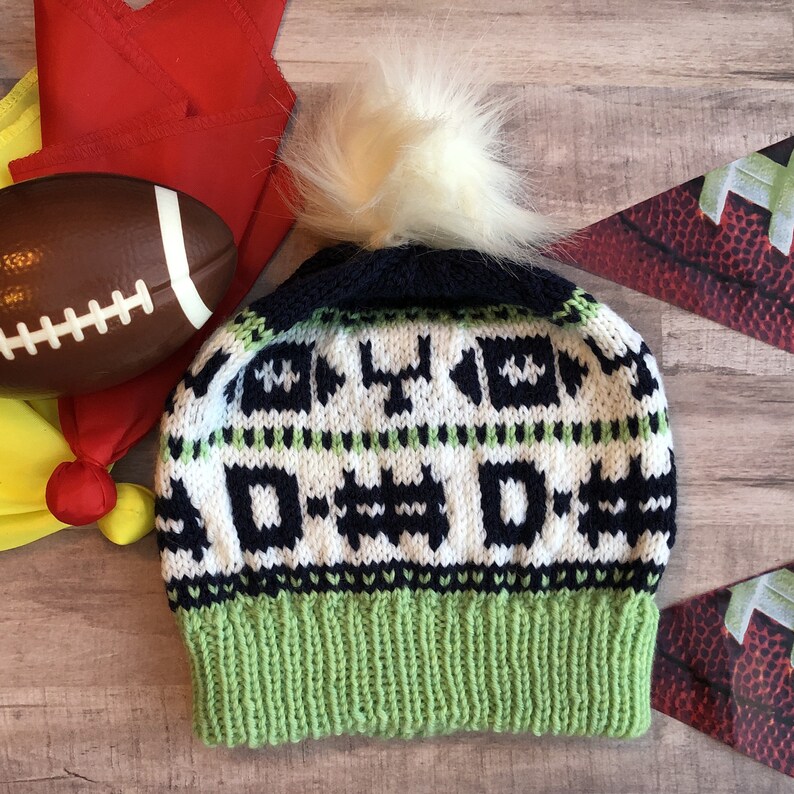 Knitting Pattern PDF Instant Download - Football Superfan Hat - Etsy