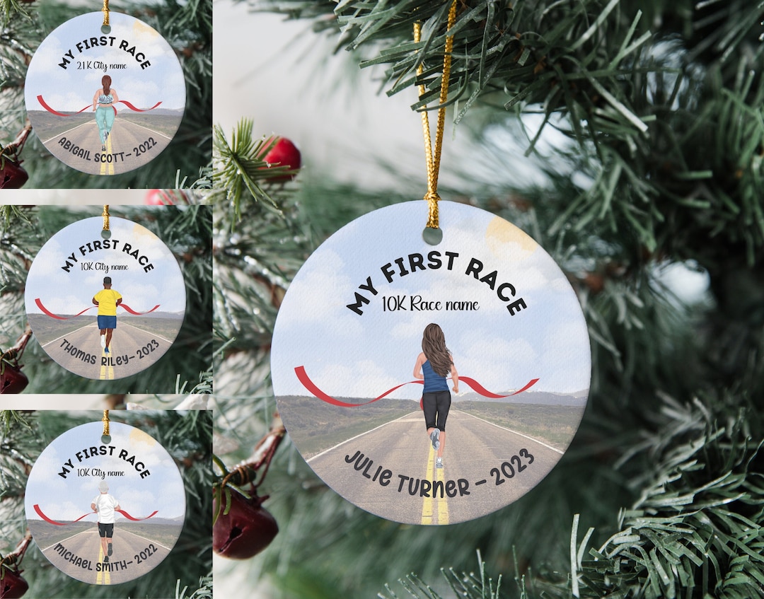 Custom My First Marathon Ornament, My First Race, Runners Gift ...