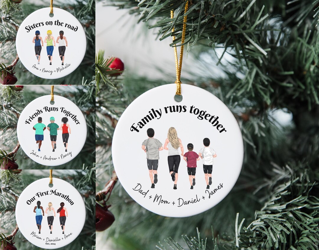 Custom Runners Ornament, Personalized Names, Select Your Family ...