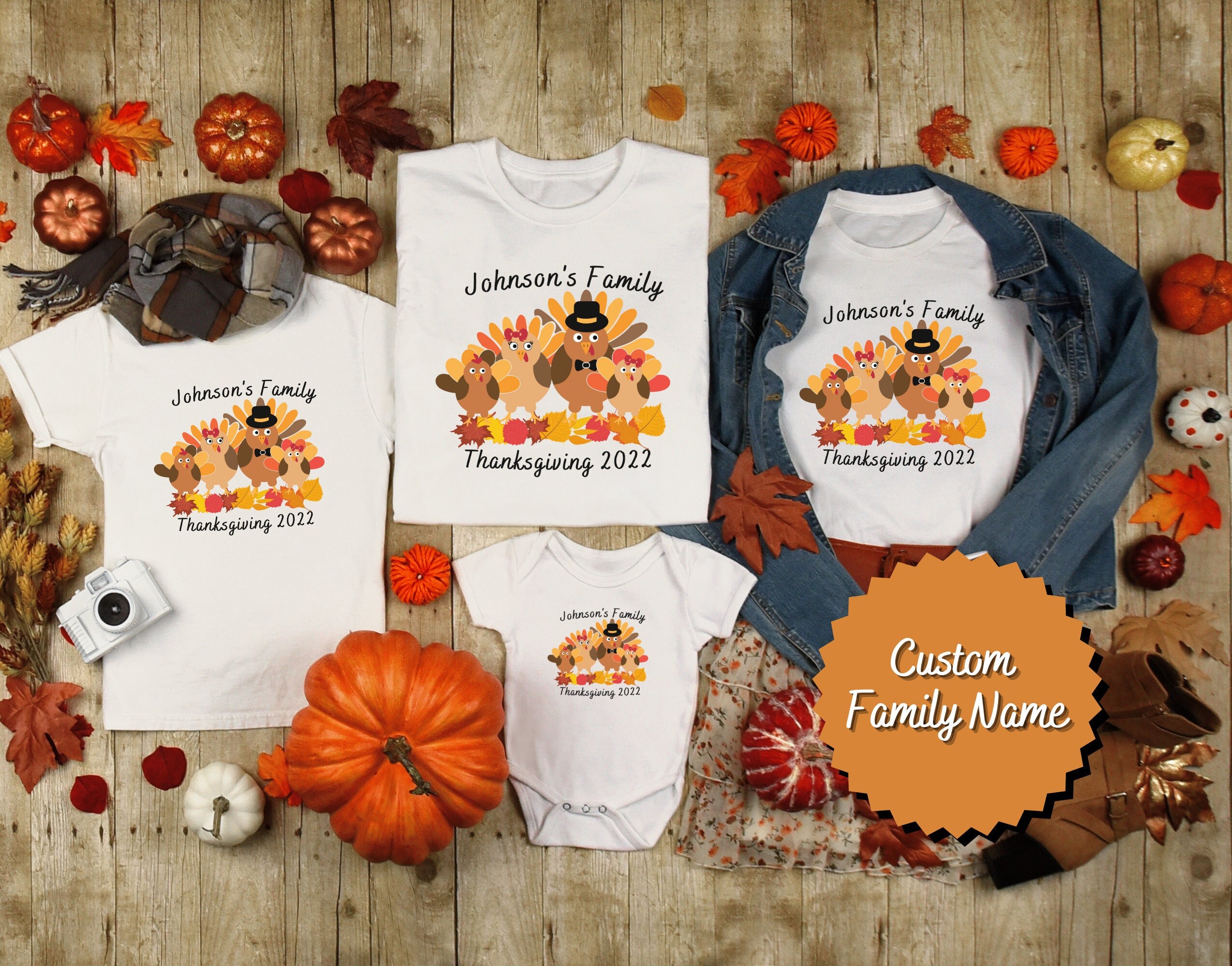 Custom Family Turkey Shirt, Thanksgiving Family Matching Shirt ...