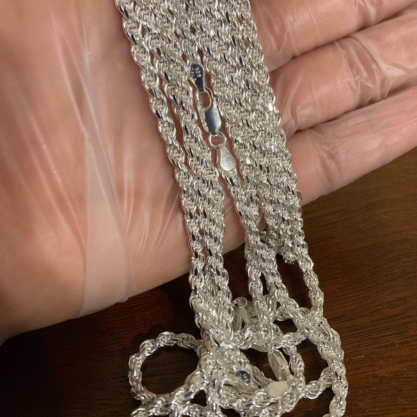 Silver Rope Chain - Etsy