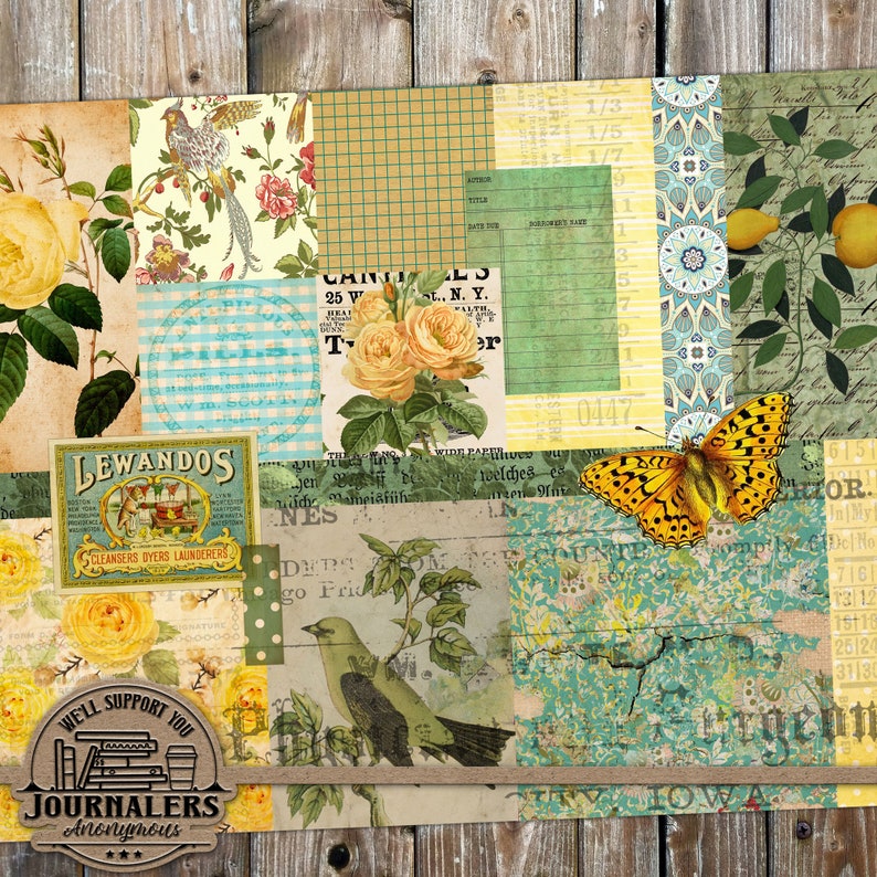 Collage Paper Set 2 Junk Journal Kit Junk Journal Digital - Etsy