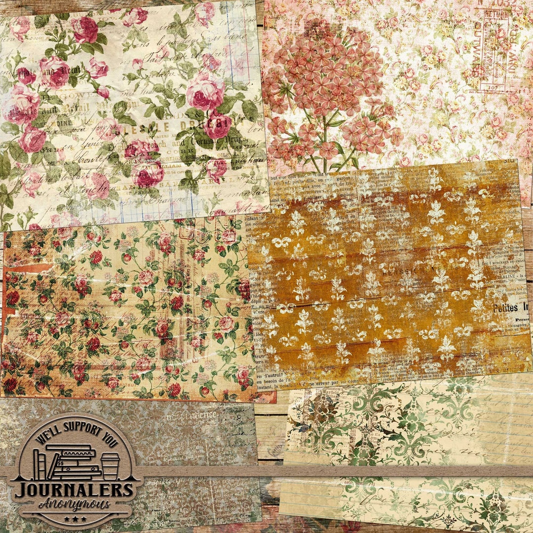 Collage Paper Set 5, Junk Journal Kit, Junk Journal Digital, Printable ...