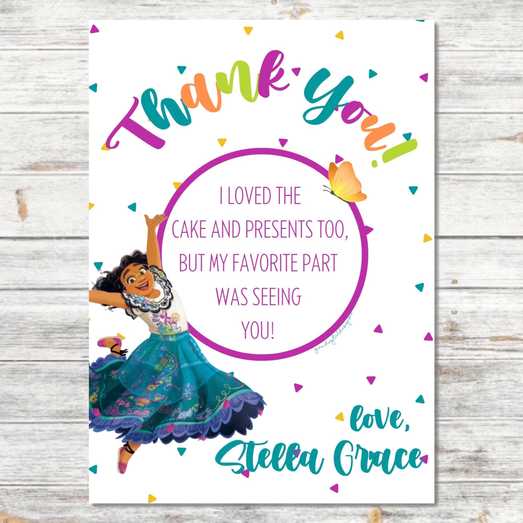 Mirabel Thank You Card | Coordinating Thank You Card | Mirabel Thank ...