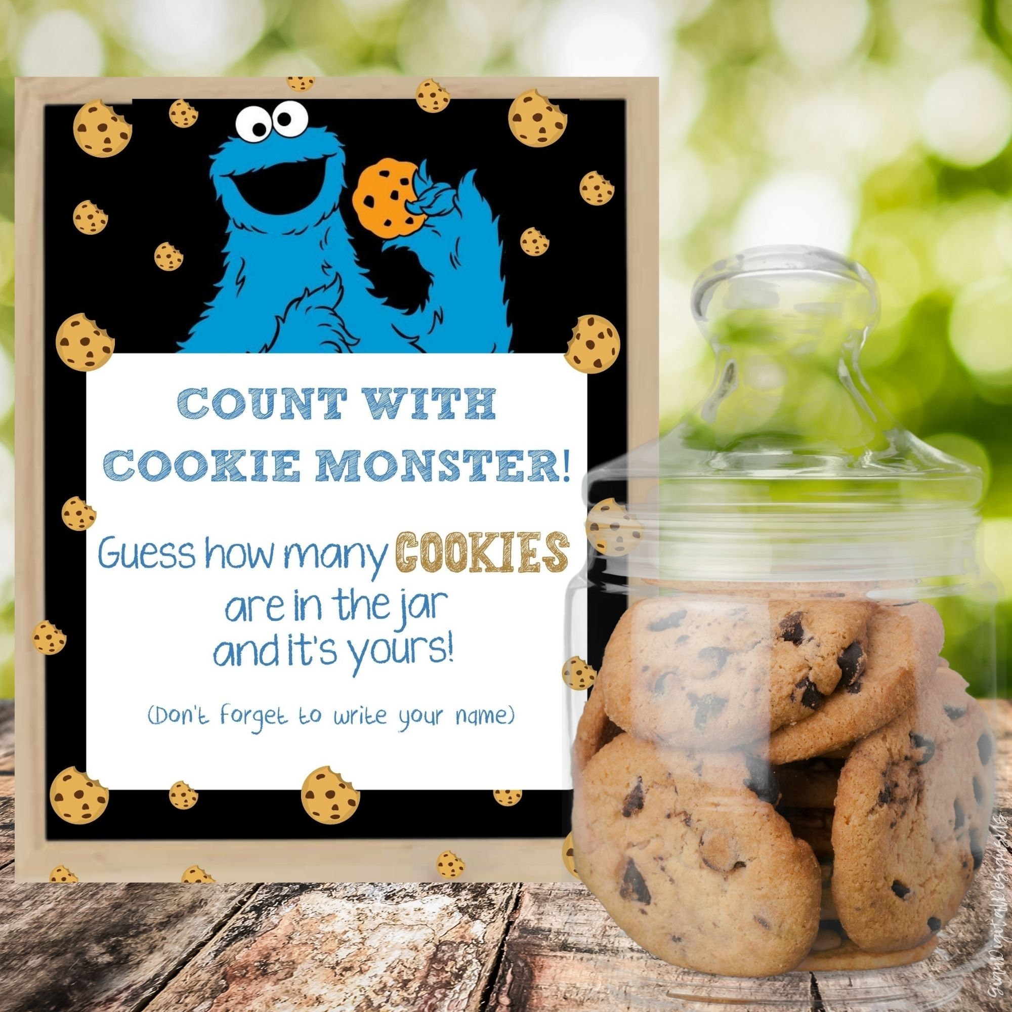 8x10 Counting Cookies Game Sign How Many Cookies 1st - Etsy