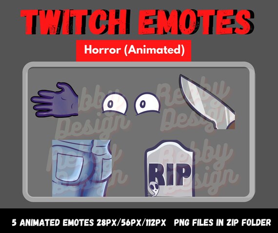 Animated Horror Emote Set/bundle for Twitch - Etsy