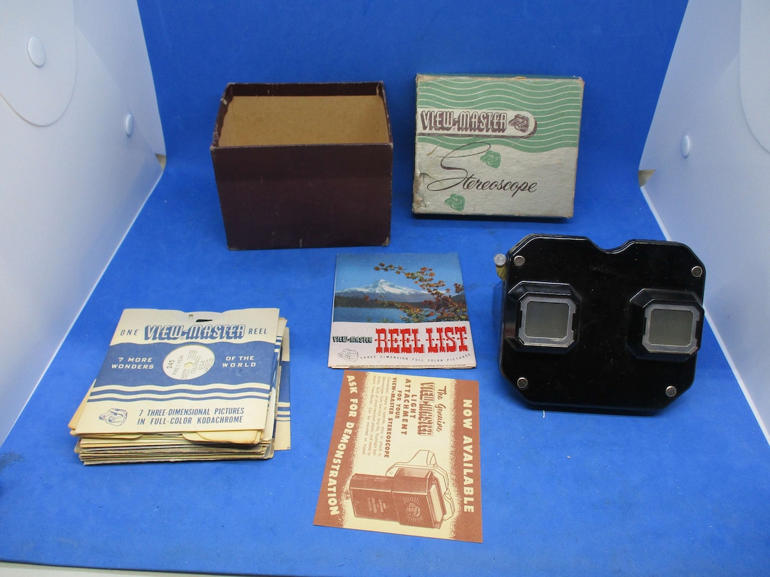 1950's View Master 3d Viewer W/box 15 Vintage Reels - Etsy