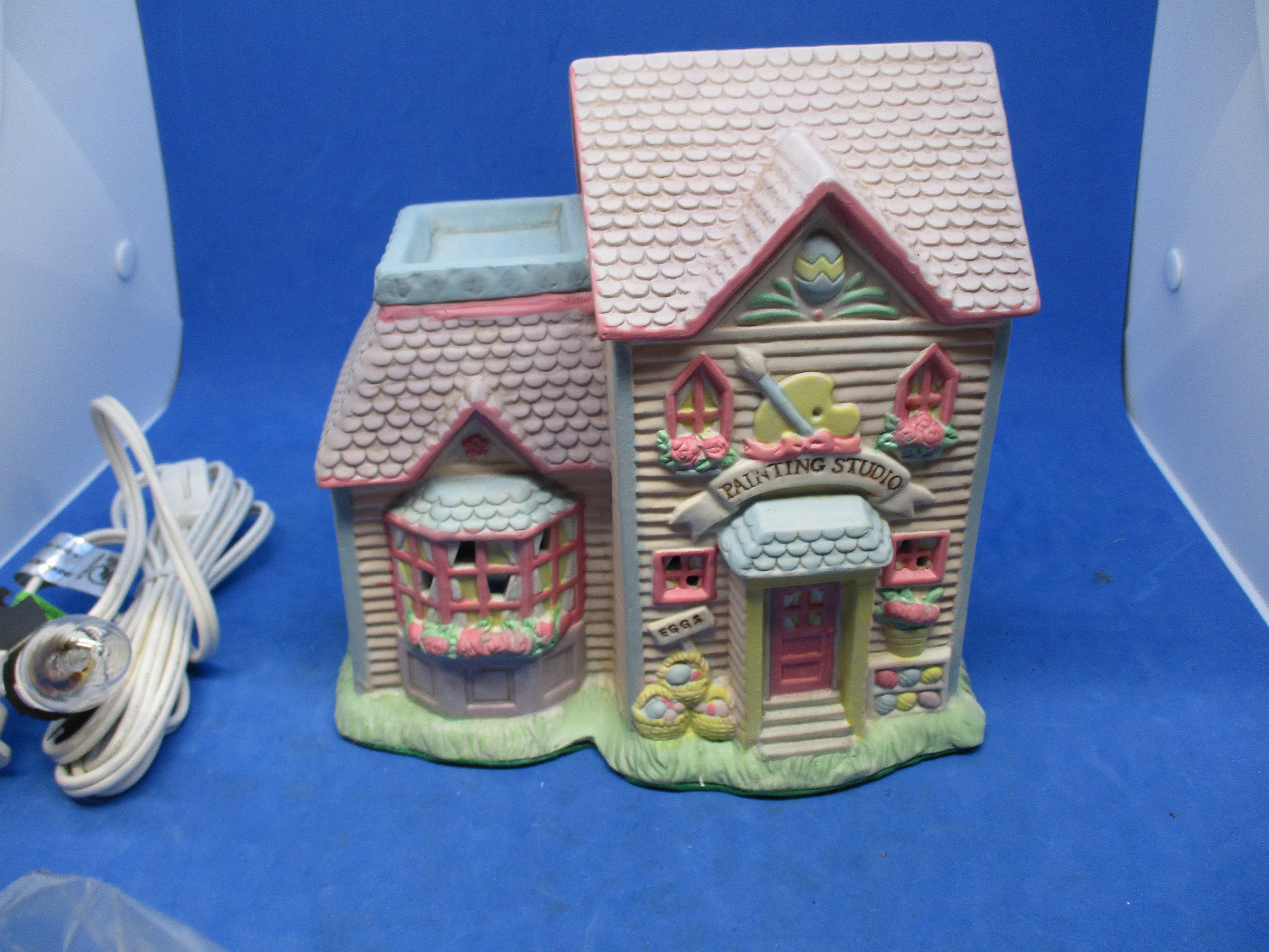 Cottontail Lane Lighted Easter Cottage Café House Ice Cream and Candy ...