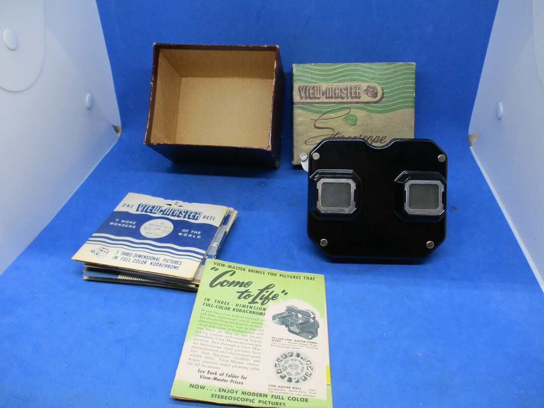 Vintage View Master 3d Viewer W/box Usa 1950-60s Sawyer + 15 Reels - Etsy