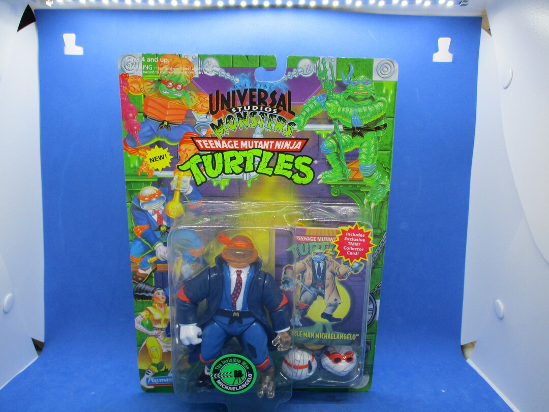 Tmnt Invisible Man Michaelangelo 94 Playmates Figure Moc - Etsy