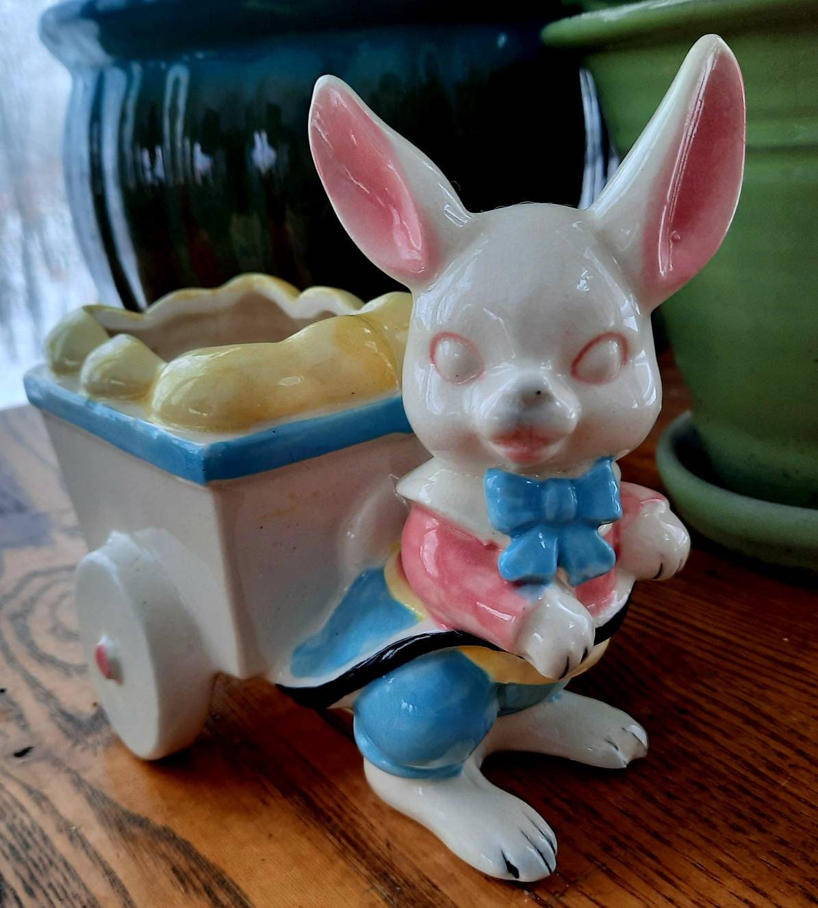 Vintage Ceramic Rabbit Trinket Dish, Candy Dish,or Planter. Easter ...